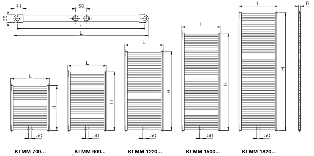 Koupelnový radiátor Korado Koralux Linear Max-M KLMM 750/1820 ...