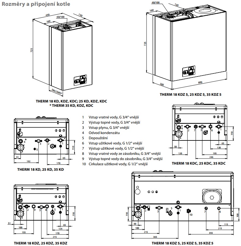 Schéma zapojení kotle s průtokovým ohřevem vody