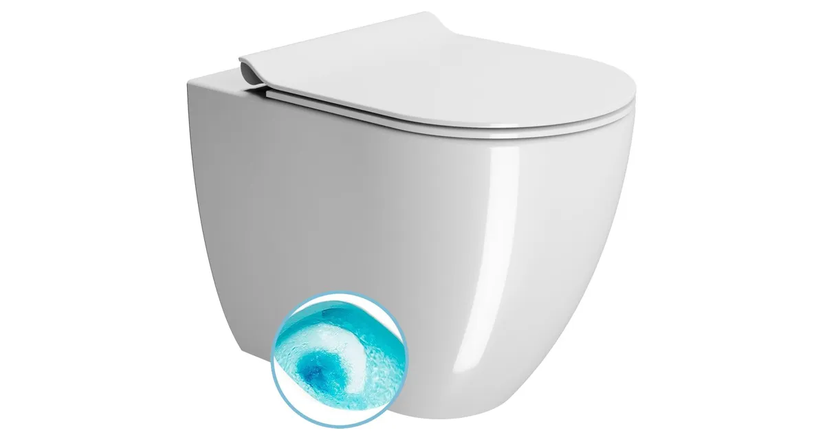 GSI PURA WC mísa stojící, Swirlflush, 36x55cm, spodní/zadní odpad, bílá ...