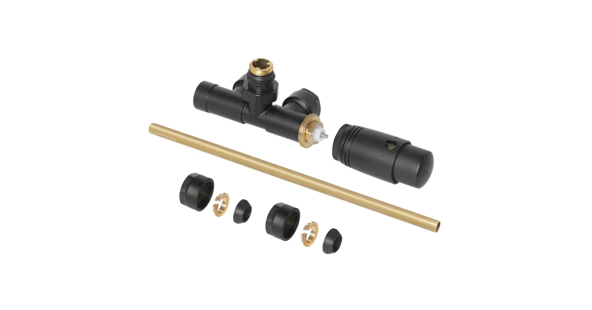 INVENA Sada spodního jednobodového připojení 50 mm, L/P, černá (CZ-87 ...