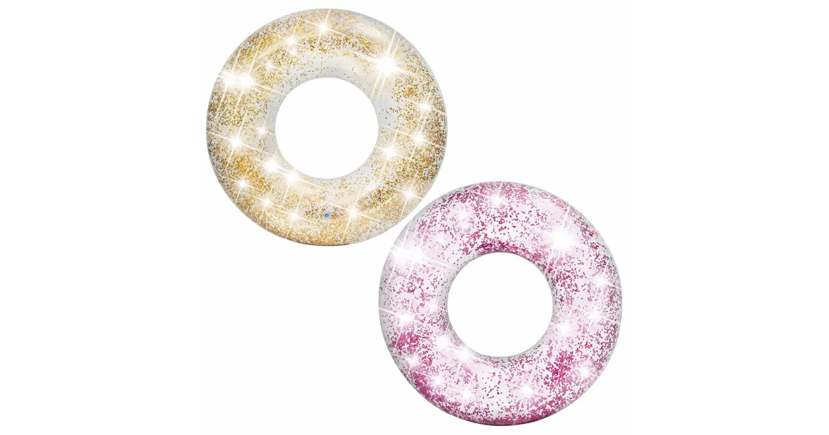 Intex 56274 Nafukovací kruh Sparkling Glitter zlatá | TOPENILEVNE.CZ