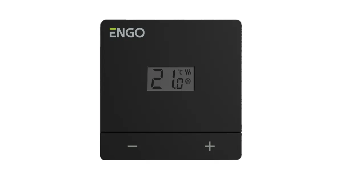 ENGO Controls Termostatický regulátor teploty EASY-24V, denní, černý | TOPENILEVNE.CZ