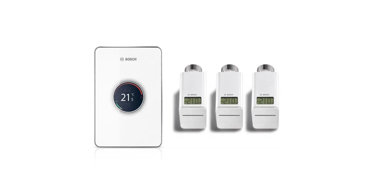 Bosch EasyControl SET CT 200 bílý - prostorový regulátor vč. termohlavic | TOPENILEVNE.CZ