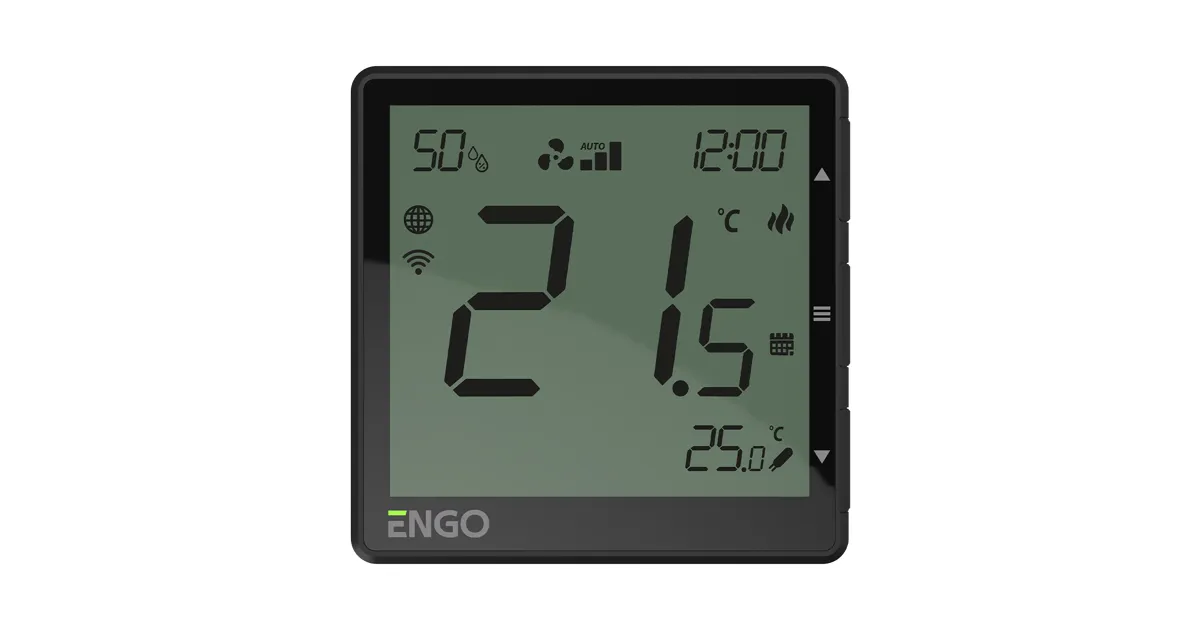 ENGO Controls Termostat Fan Coil EFAN-24B, WIFI, ENGO Smart , TUYA, černá | TOPENILEVNE.CZ