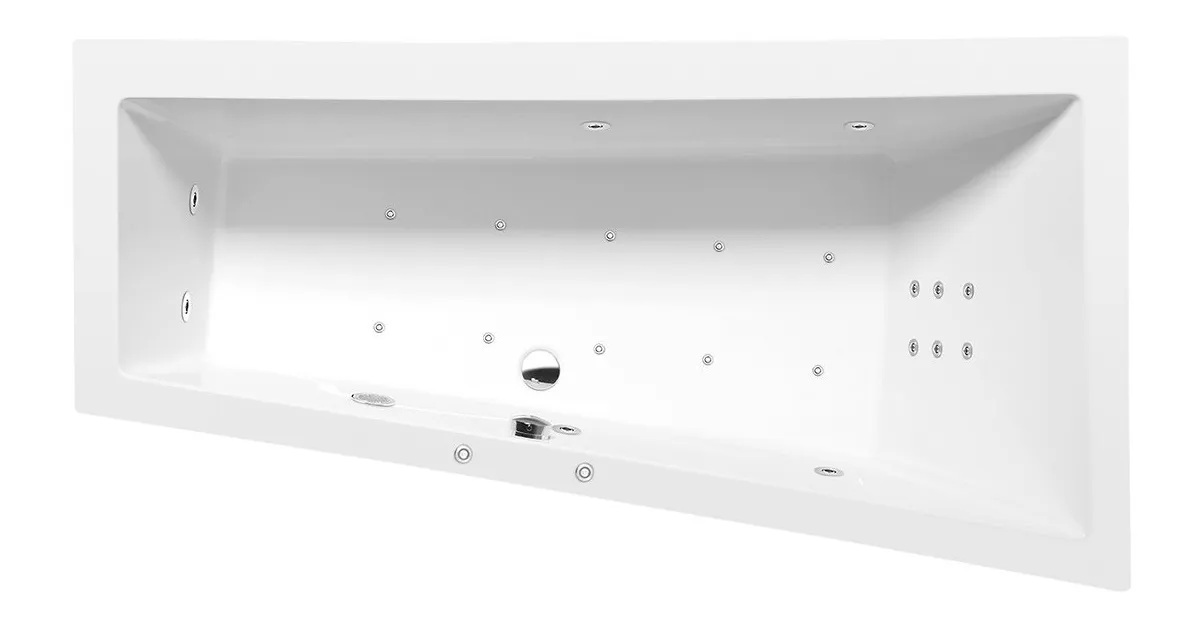 POLYSAN ANDRA R HYDRO-AIR hydromasážní vana, 170x90x45cm, bílá ...