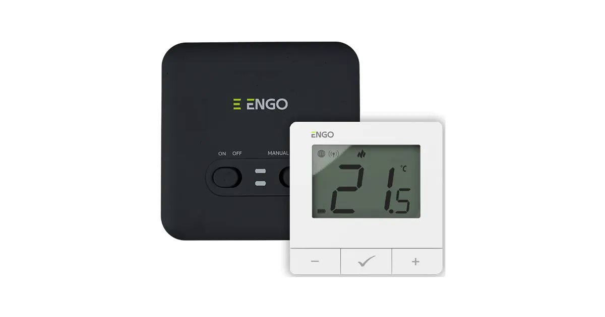 ENGO Controls Bezdrátový termostat E20i-W s ovládáním kotle ON/OFF, Wi-Fi, bílý, ENGO Smart ...