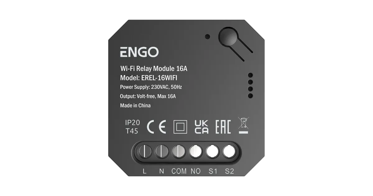 ENGO Controls Chytré relé EREL-16WIFI, 16A, ENGO Smart, TUYA | TOPENILEVNE.CZ