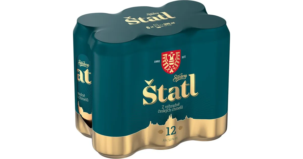 Pivo Starobrno Štatl 12 (6x 500 ml) plech | ZDARMA | TOPENILEVNE.CZ