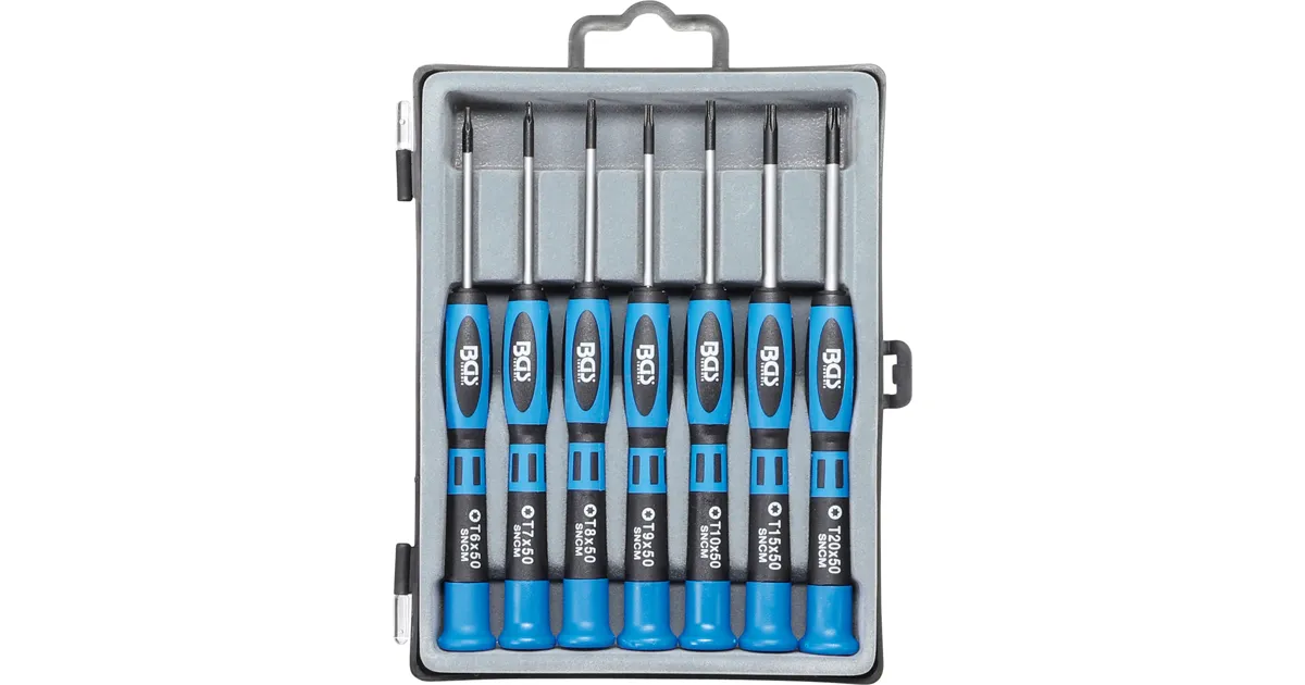 BGS Precision Screwdriver Set, T-Star (for Torx), 7 pcs. | TOPENILEVNE.CZ
