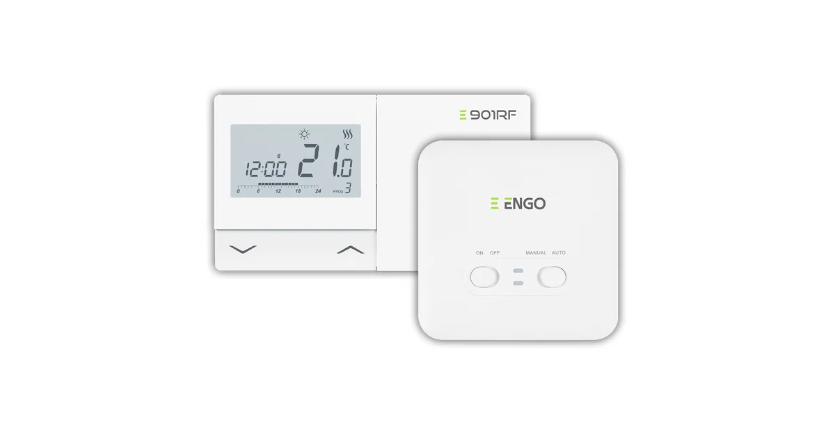 ENGO Controls Programovatelný bezdrátový termostat E901-RF, bílá | TOPENILEVNE.CZ